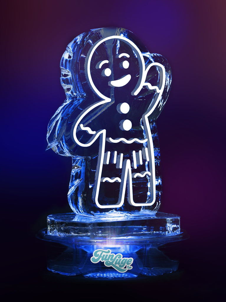 Gingerbread Man – Fun Luge - NYC Party Ice Sculpture