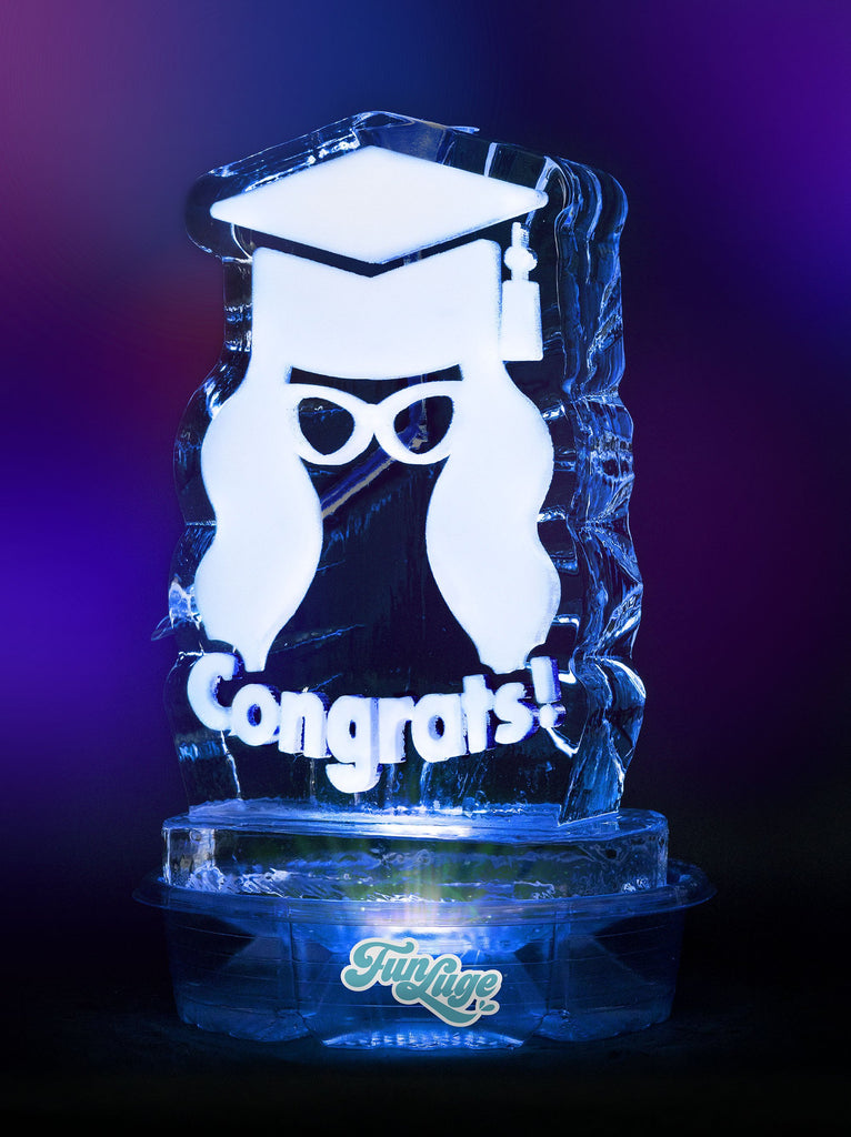 Graduation Female – Fun Luge - NYC Party Ice Sculpture